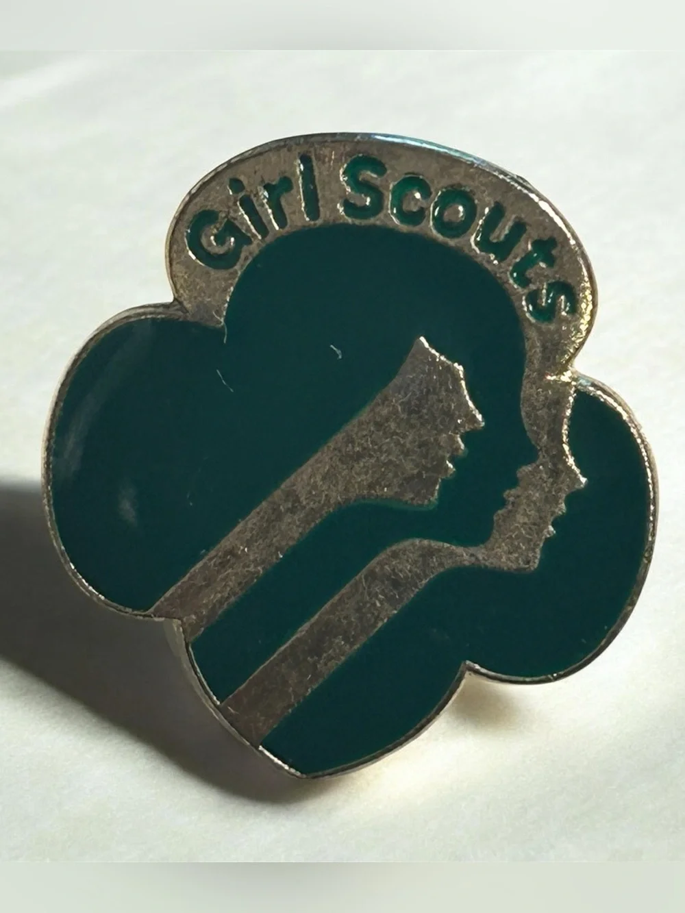 Girl Scouts | Jewelry | Vintage 98 Girl Scouts Pin Green Gold Saul Bass ...